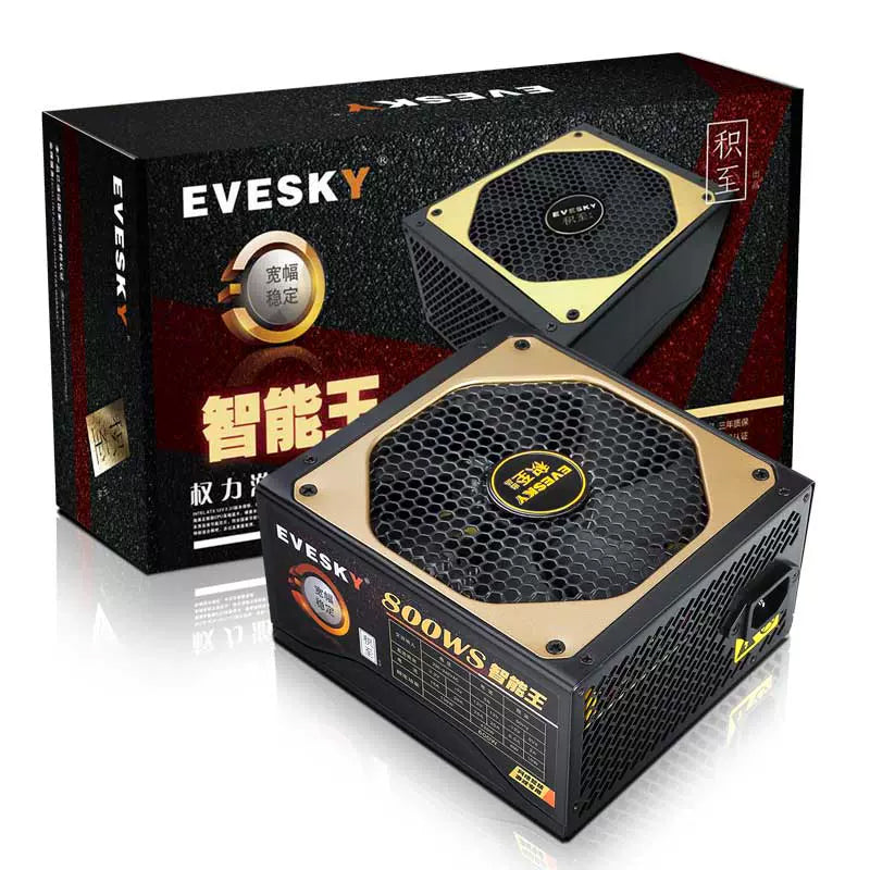 EVESKY 800WS แหล่งจ่ายไฟคอมพิวเตอร์เดสก์ท็อปโฮสต์แหล่งจ่ายไฟ 600W dual